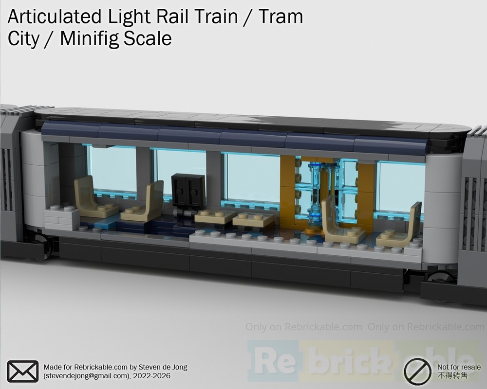 LEGO MOC Articulated Light Rail Train / Tram (City / minifig scale) by ...