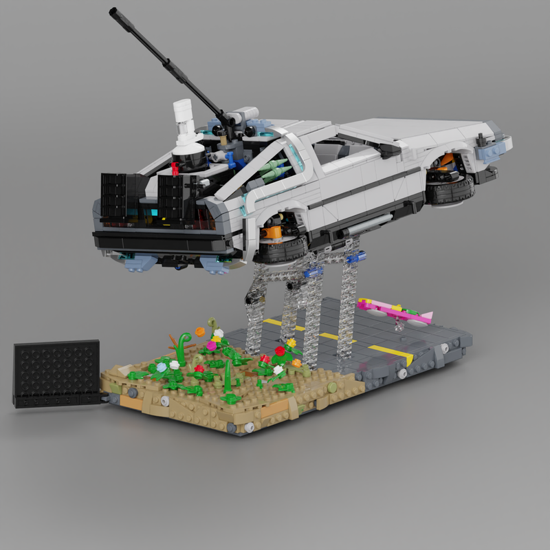 LEGO MOC LEGO Display Stand for Delorean 10300 Back To The Future Time ...