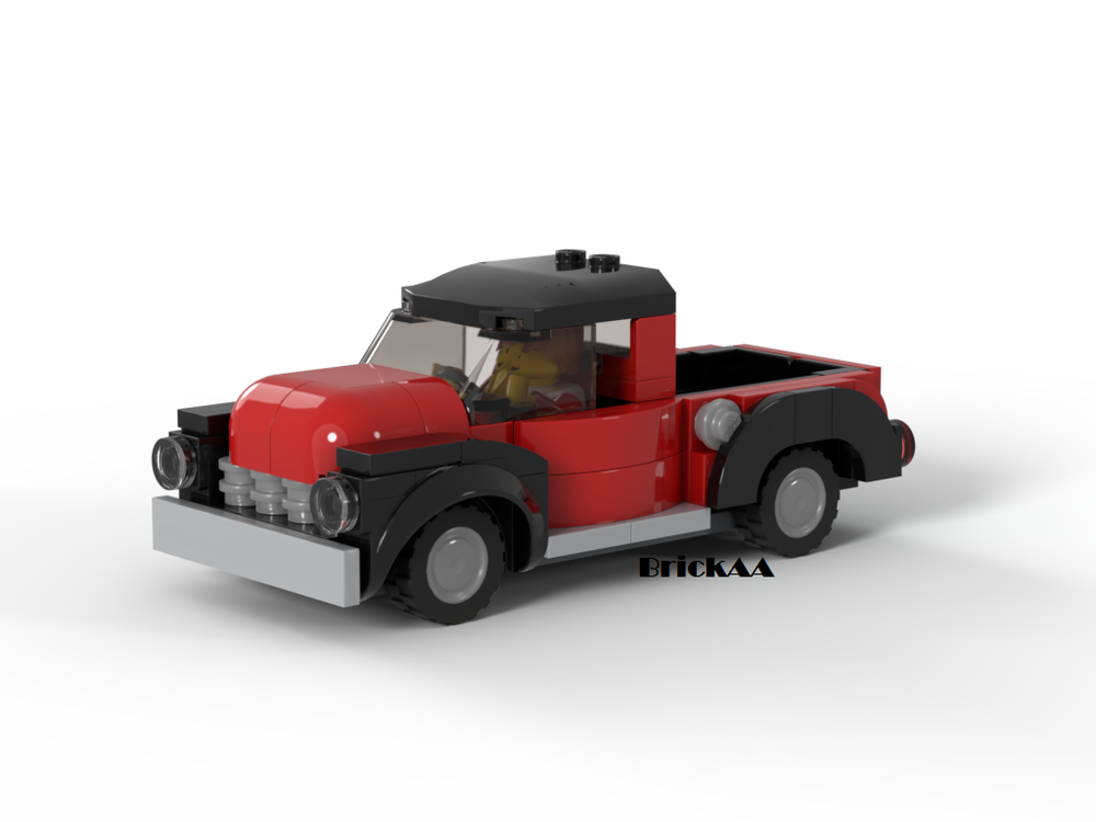 Lego Moc Vintage Pickup Truck By Brickaa Rebrickable Build With Lego