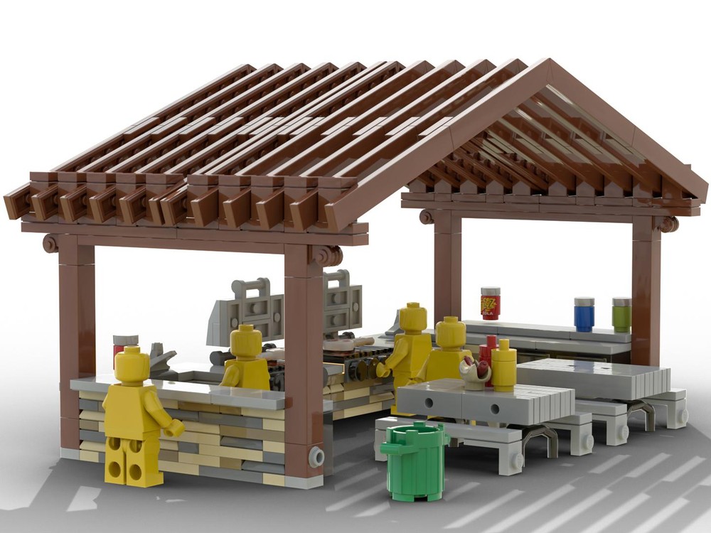 LEGO MOC Outdoor Kitchen / Park Ramada by Thomus_Bean | Rebrickable ...