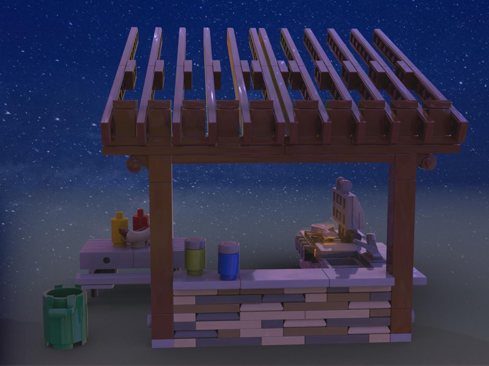 LEGO MOC Outdoor Kitchen / Park Ramada by Thomus_Bean | Rebrickable ...