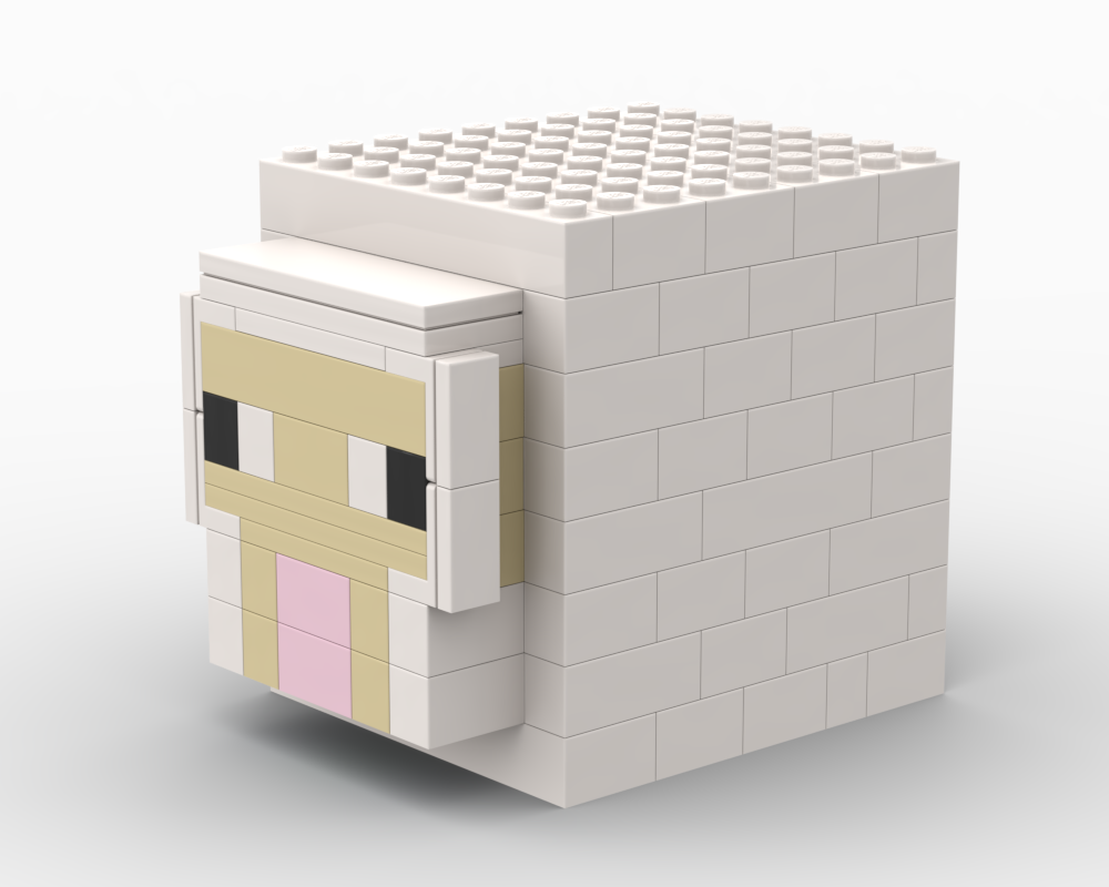 LEGO MOC Minecraft - Sheep Head by Ilyes_Origamist | Rebrickable ...