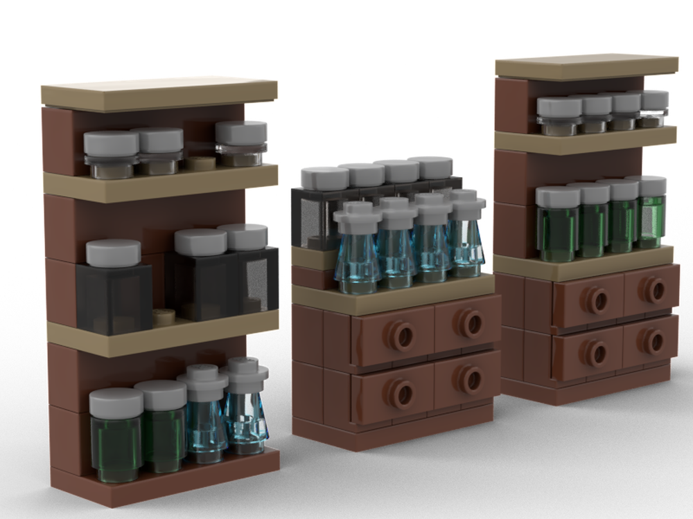LEGO MOC-113102 Simple Cabinets by JD Bricks | Rebrickable - Build with ...