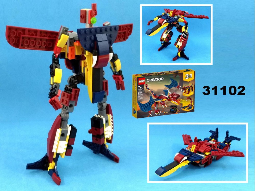 LEGO MOC Transformer Jetfire aka VF-1 Valkyrie from LEGO Creator 31102 ...