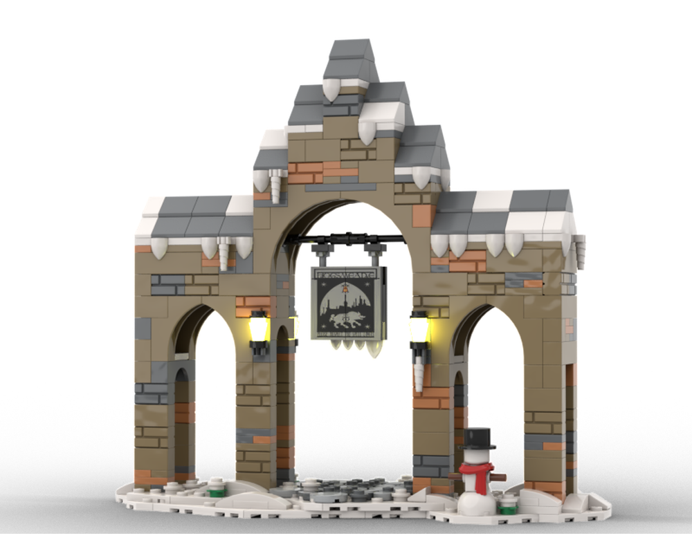 LEGO MOC Snowy Hogsmeade Village Entrance by JD Bricks | Rebrickable - Build with LEGO