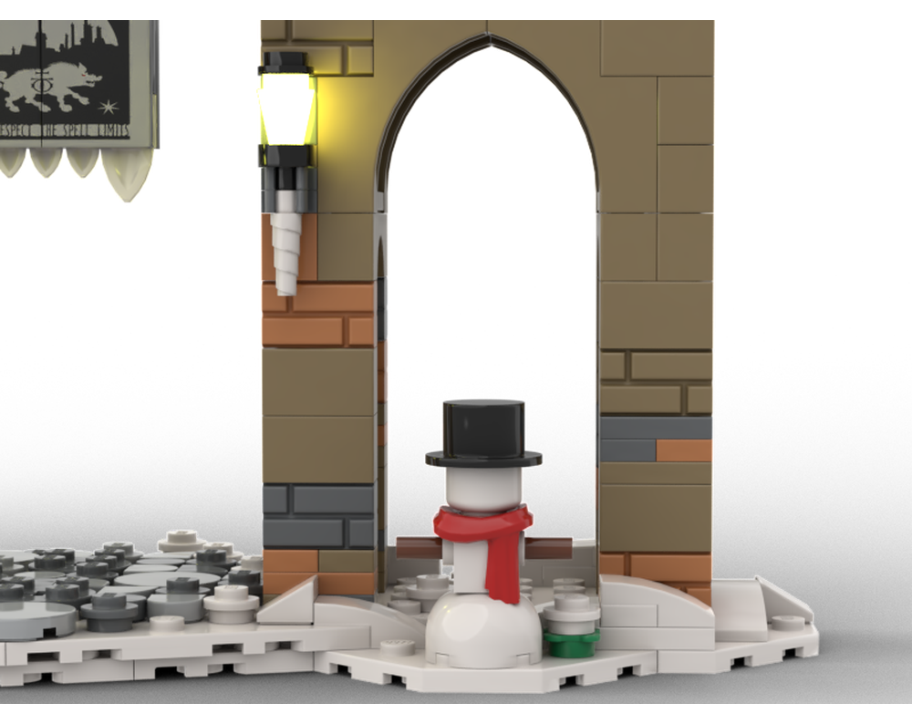 LEGO MOC Snowy Hogsmeade Village Entrance by JD Bricks | Rebrickable - Build with LEGO