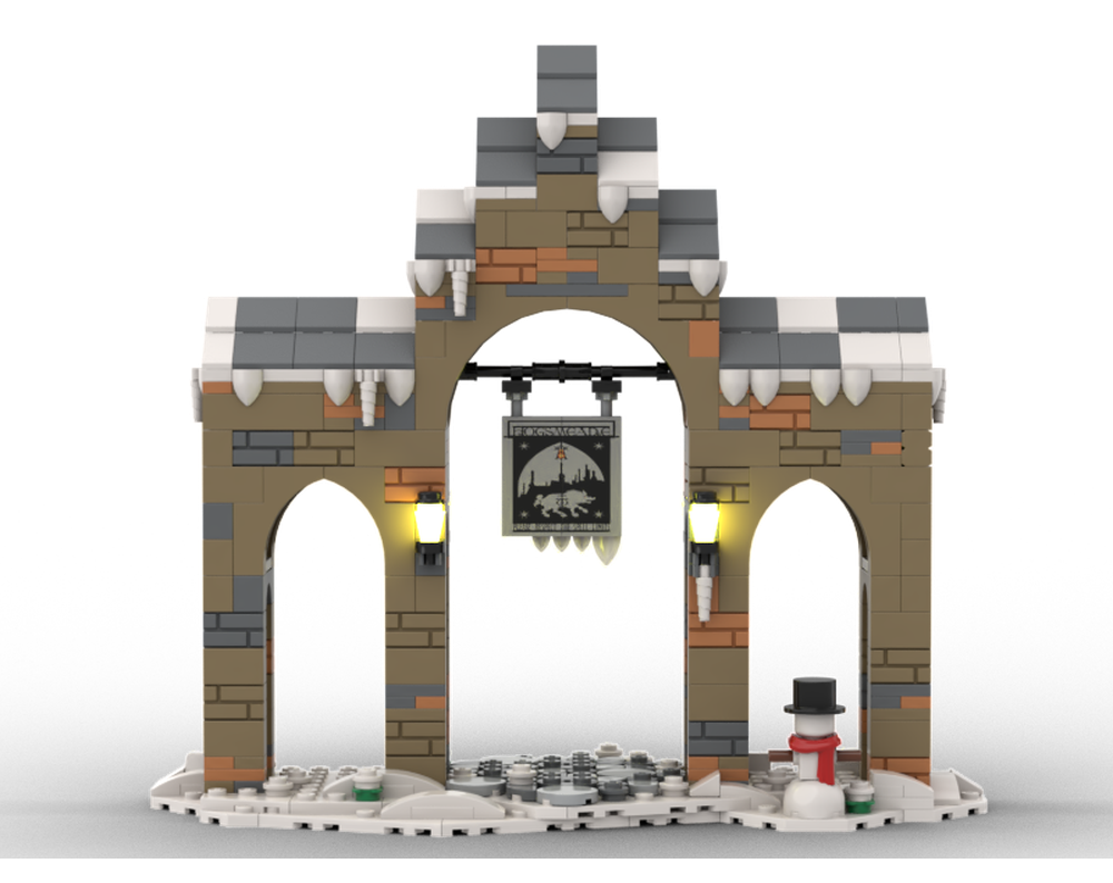 LEGO MOC Snowy Hogsmeade Village Entrance by JD Bricks | Rebrickable - Build with LEGO
