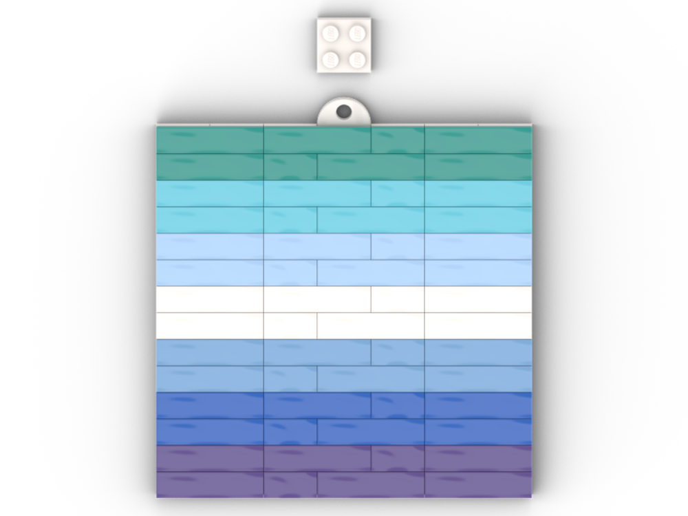 LEGO MOC-113202 Gay Men's Flag (based on Brick Mountain US's pride flag ...