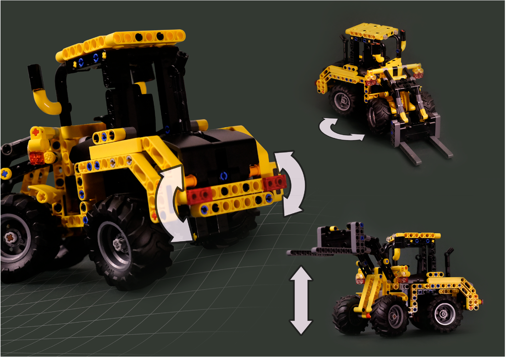 Lego Moc 42122 Compact Wheel Loader With Fork By Casuallegoenjoyer