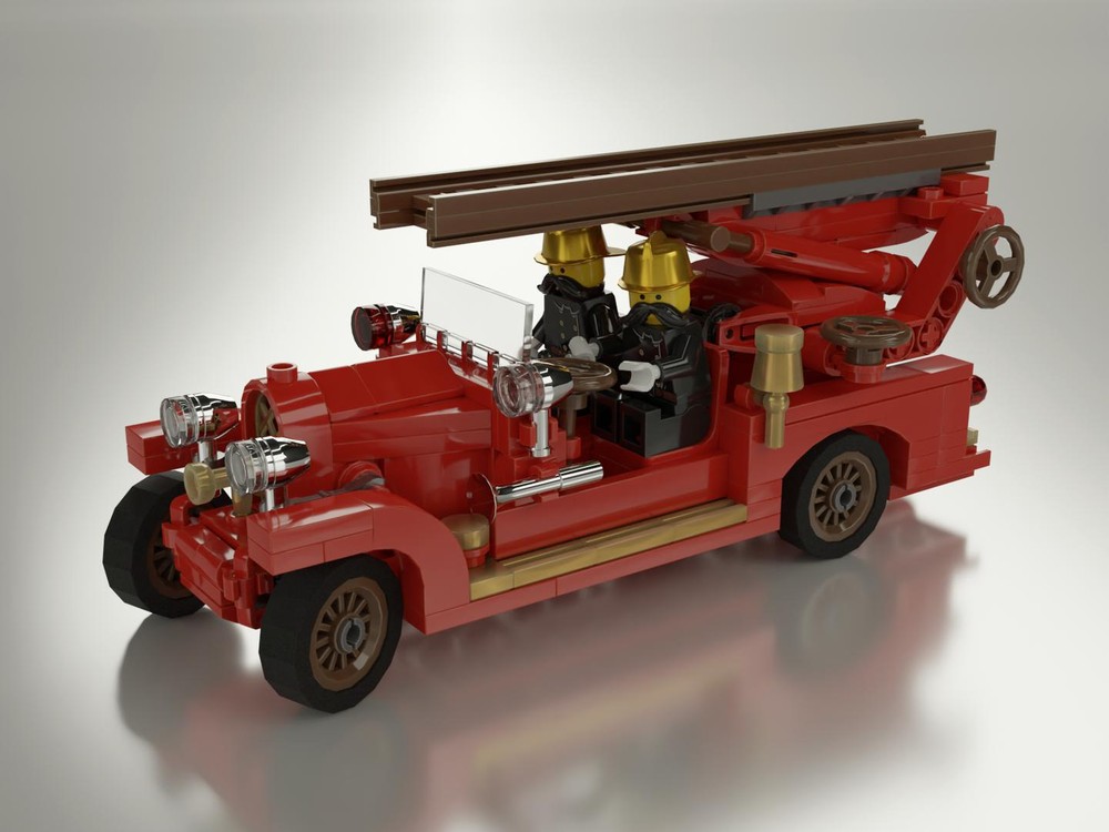 LEGO MOC Vintage Fire Engine by Dongeraldo | Rebrickable - Build with LEGO