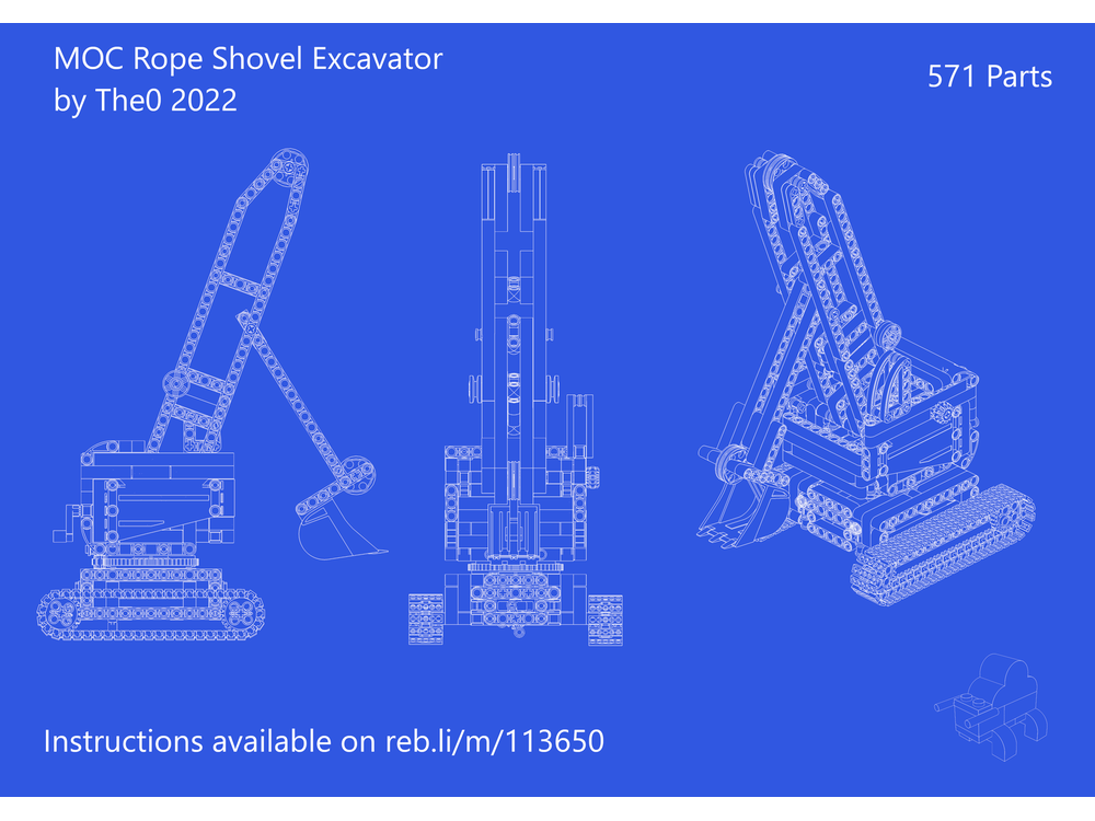 LEGO MOC Rope Shovel Excavator by The0 | Rebrickable - Build with LEGO