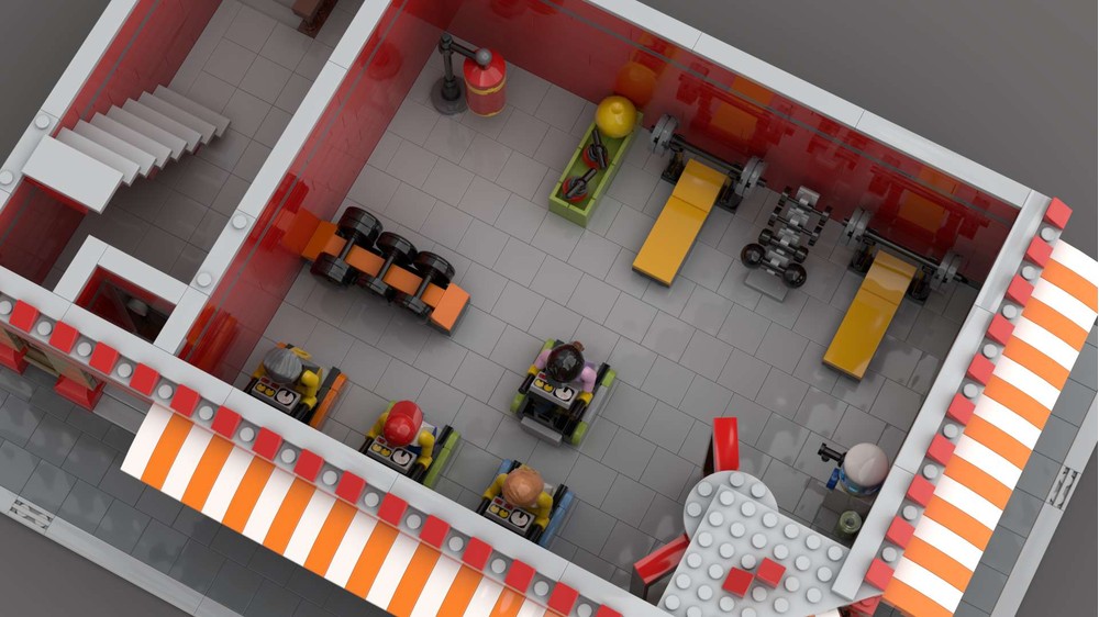 LEGO MOC Modular Building "Gym with Apartement" by pommesbein ...