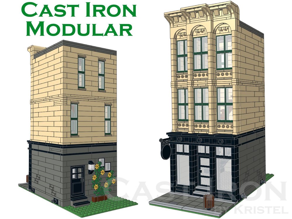 Lego Moc Cast Iron Modular Building By Kristel Rebrickable Build
