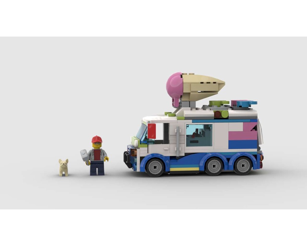 Lego Moc Ice Cream 6x4 Truck 60314 Alternate Build By Doppiopug