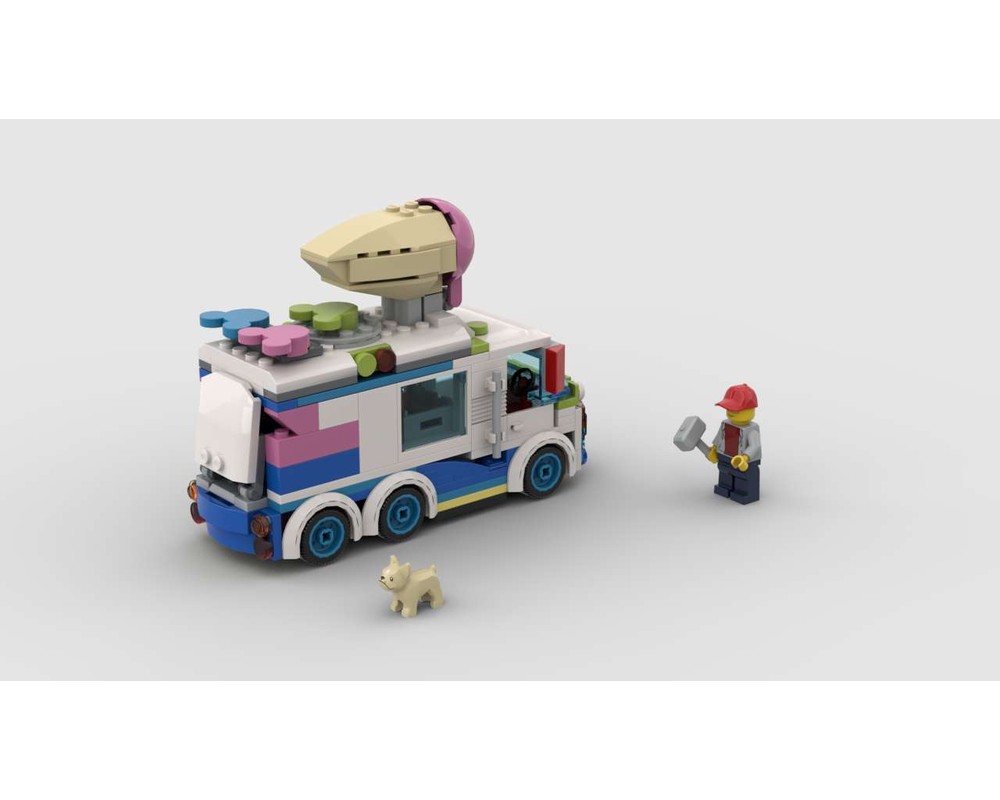 Lego Moc Ice Cream 6x4 Truck 60314 Alternate Build By Doppiopug