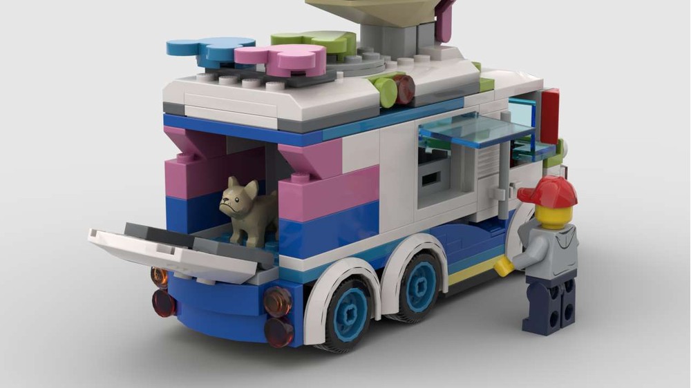 Lego Moc Ice Cream 6x4 Truck 60314 Alternate Build By Doppiopug