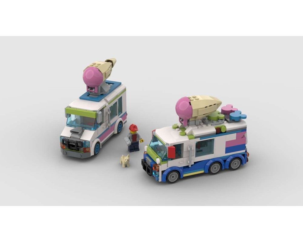 Lego Moc Ice Cream 6x4 Truck 60314 Alternate Build By Doppiopug