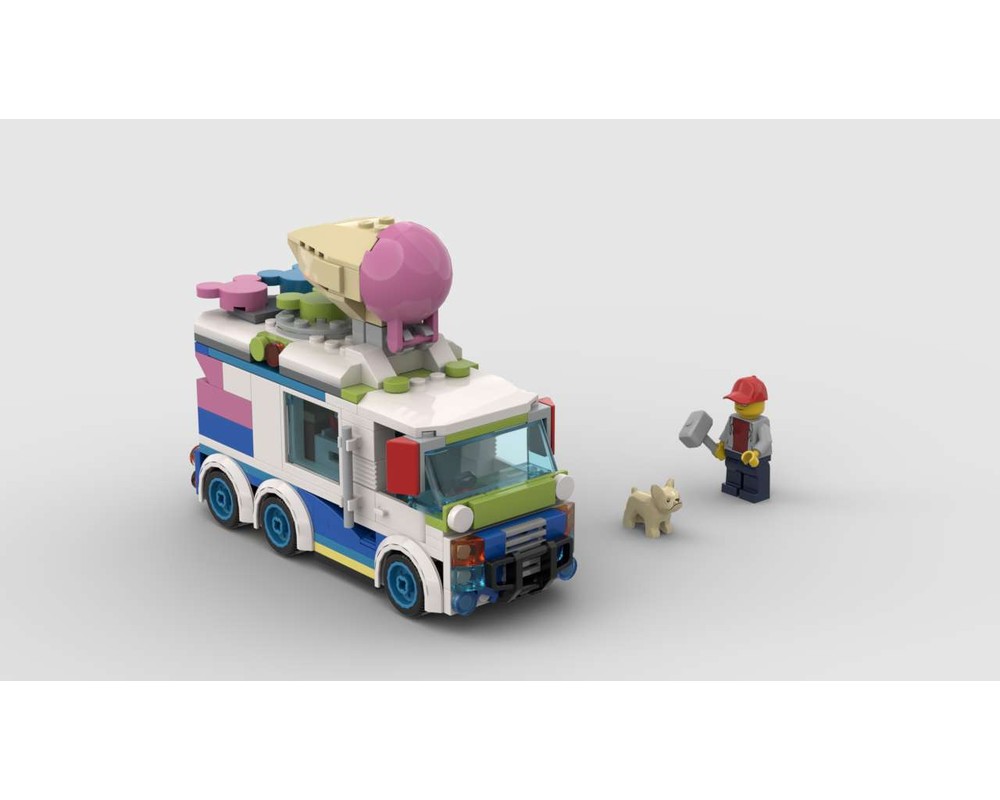 Lego Moc Ice Cream 6x4 Truck 60314 Alternate Build By Doppiopug