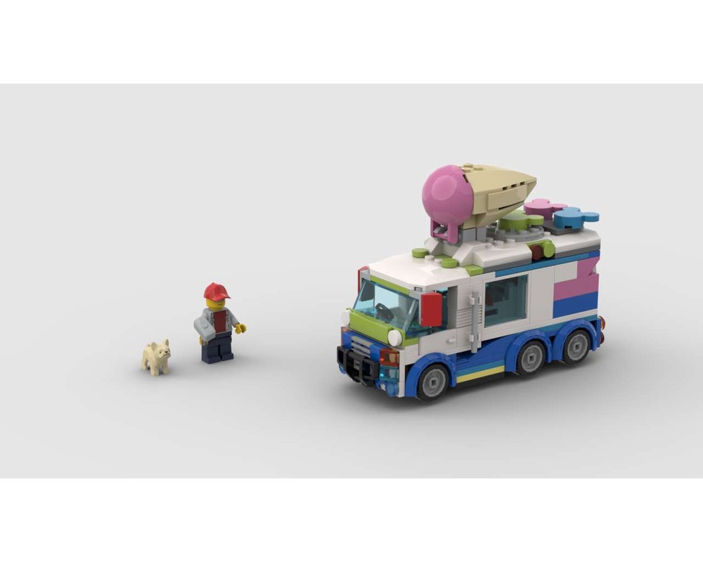 Lego Moc Ice Cream 6x4 Truck 60314 Alternate Build By Doppiopug