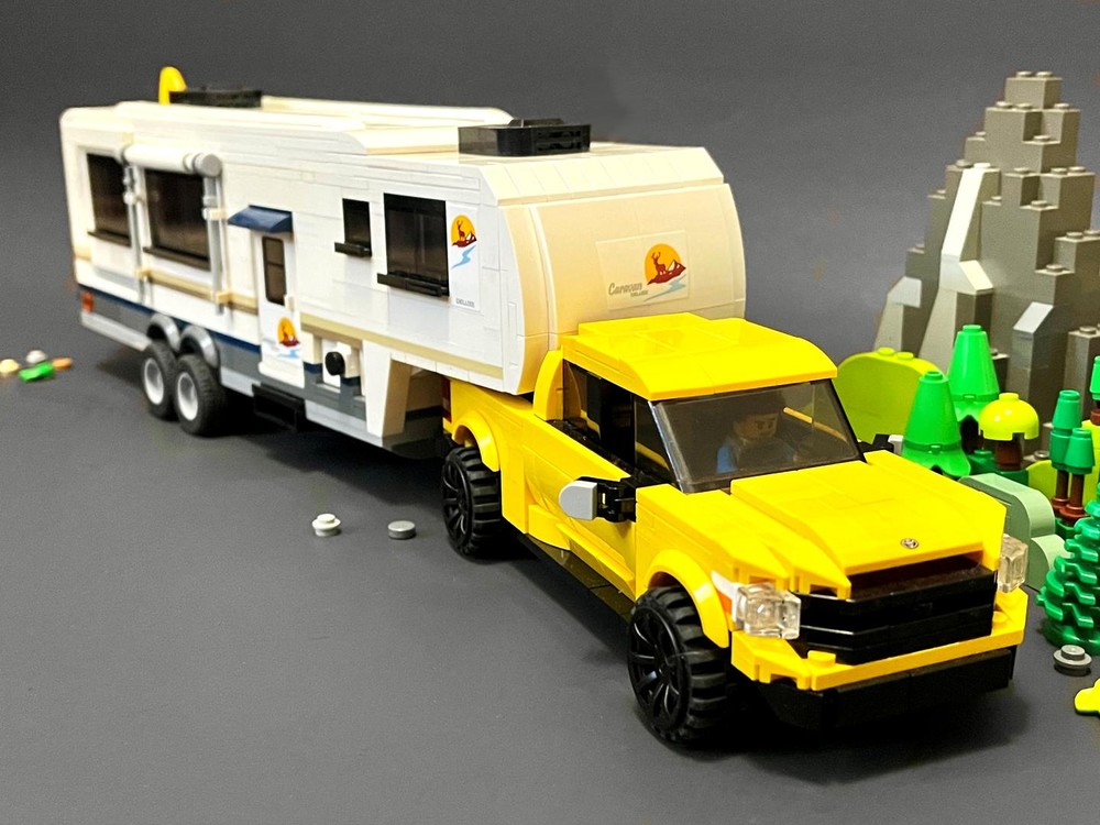 LEGO MOC Toy Tundra and Fifth Wheel Camper by IBrickedItUp ...