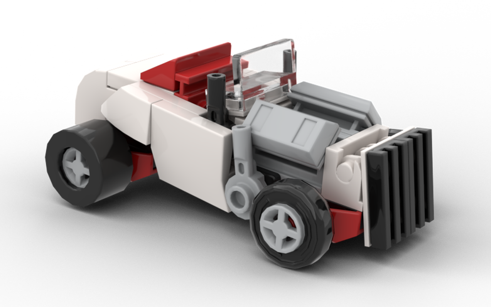 LEGO MOC White Roadster Convertible (Hot rod #2) by DudPR | Rebrickable ...