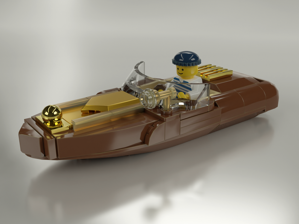 Lego Moc Vintage Motorboat By Dongeraldo Rebrickable Build With Lego