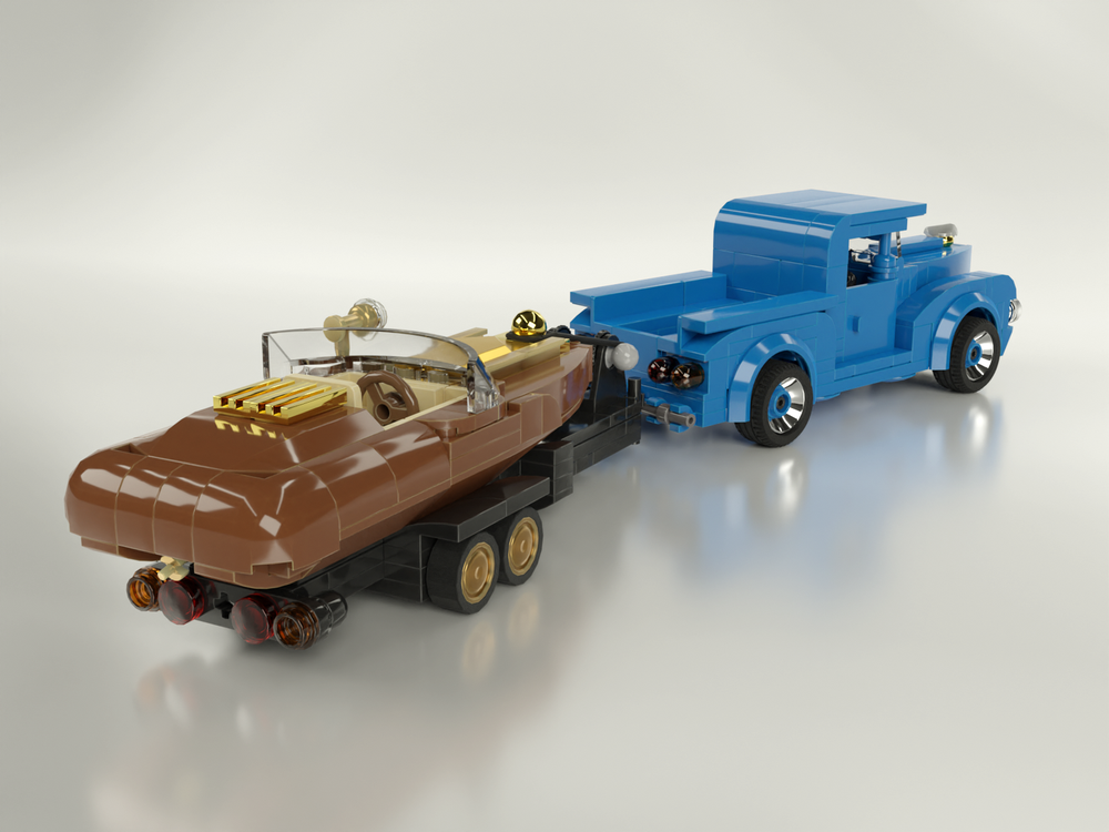 Lego Moc Vintage Motorboat By Dongeraldo Rebrickable Build With Lego
