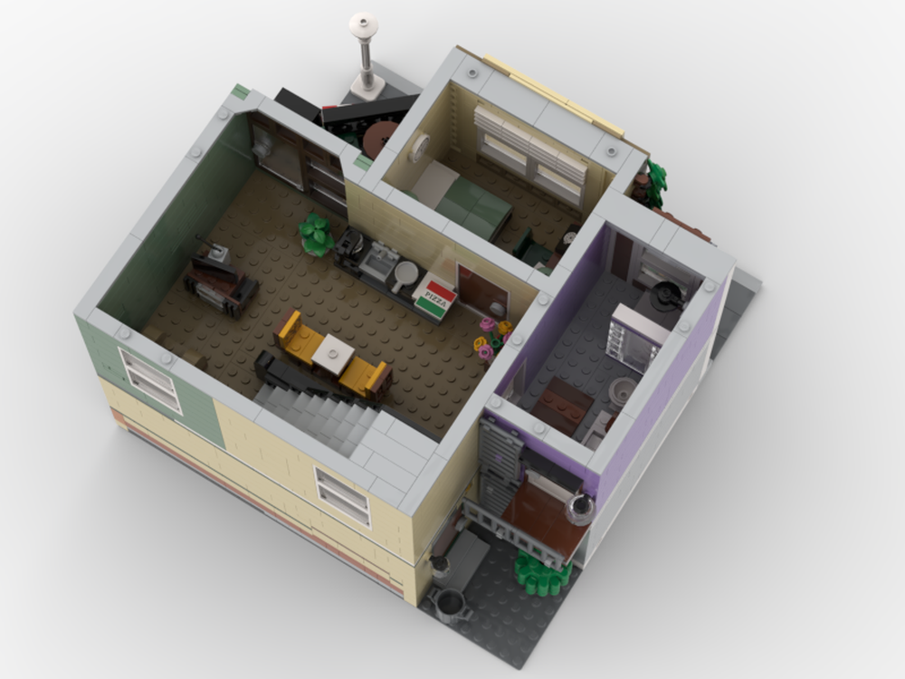 Lego Moc Modular Central Perk By Legofan21 Rebrickable Build With Lego