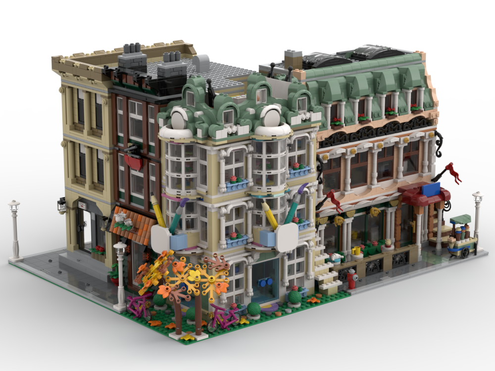 Lego Moc Emmas Art School Corner By Brick Artisan Rebrickable