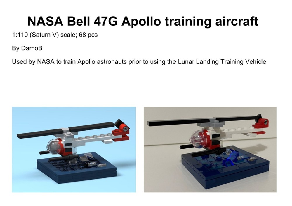 LEGO MOC DamoB's NASA Bell 47G Apollo training aircraft by DamoB ...