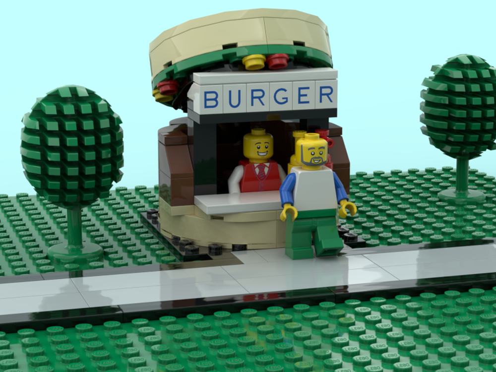 LEGO MOC MOC - Burger Stall RCT2 by limeoz46 | Rebrickable - Build with ...