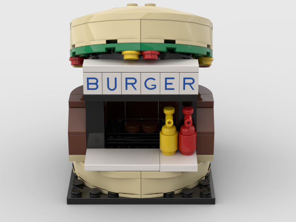LEGO MOC MOC - Burger Stall RCT2 by limeoz46 | Rebrickable - Build with ...