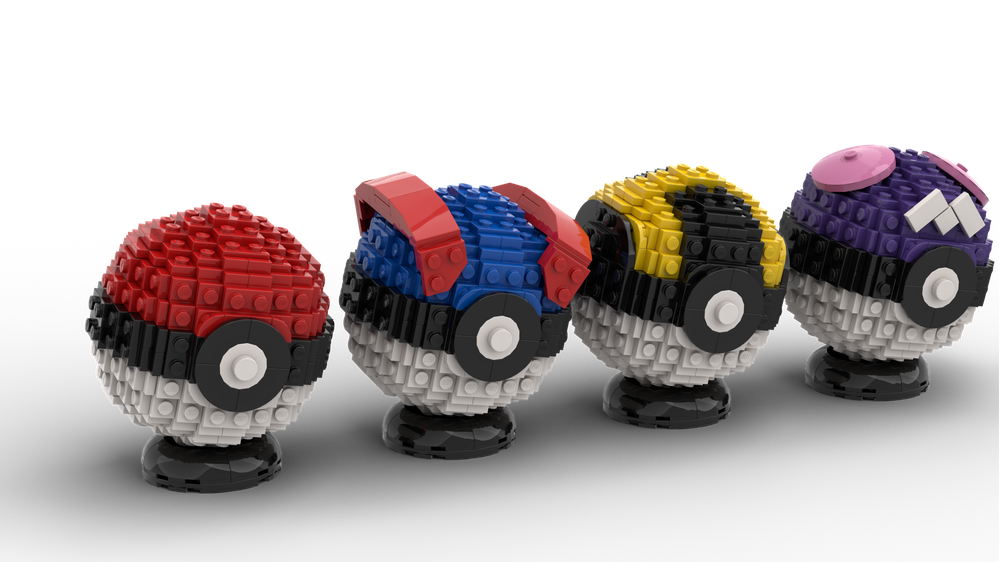 LEGO MOC Classic Pokeballs by Brickean | Rebrickable - Build with LEGO