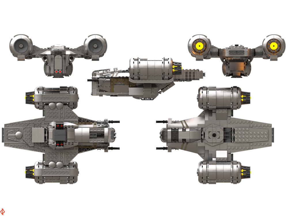 Lego Moc Midi Scale Razor Crest By Overraptor Rebrickable Build