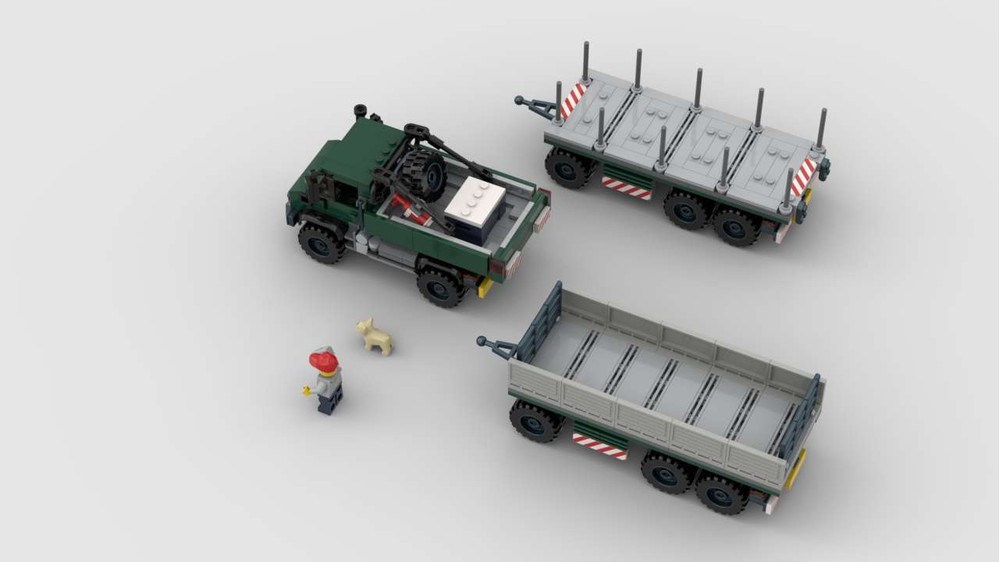 LEGO MOC Unimog Truck + Trailer by doppiopug | Rebrickable - Build with ...