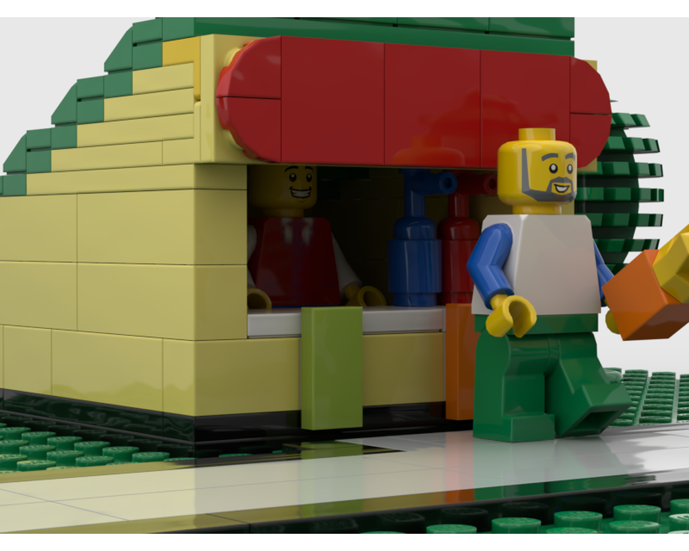 LEGO MOC MOC - French Fries Stall RCT2 by limeoz46 | Rebrickable ...