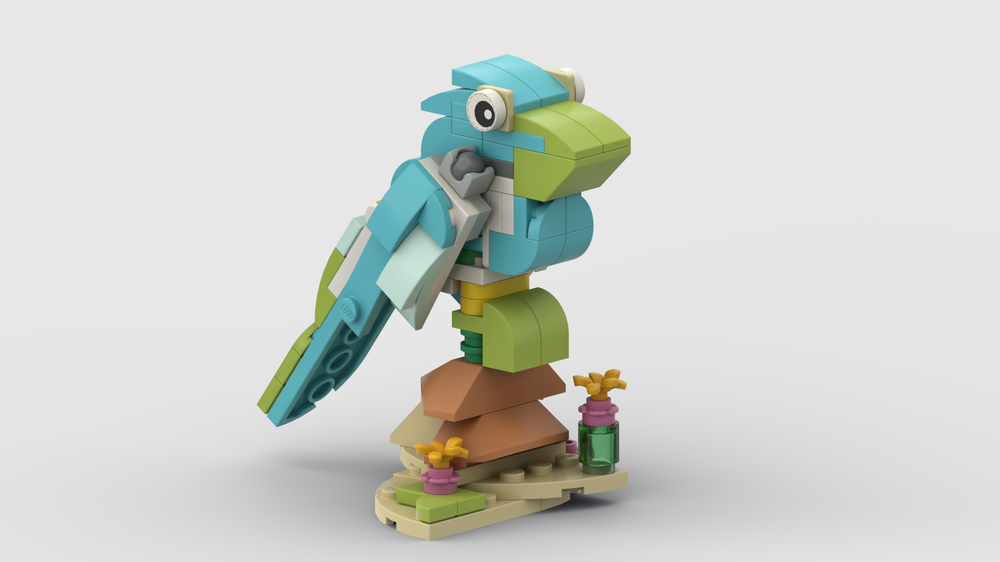 LEGO MOC Blue Parrot by qusimano | Rebrickable - Build with LEGO