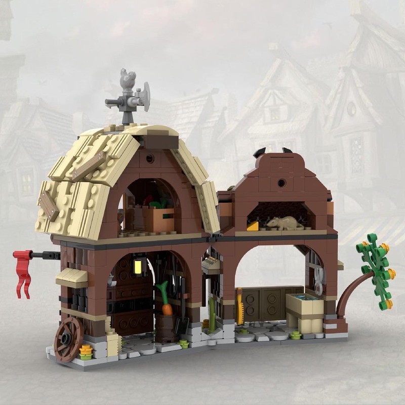 LEGO MOC Medieval Barn and Stable by marinbrickdesign | Rebrickable ...