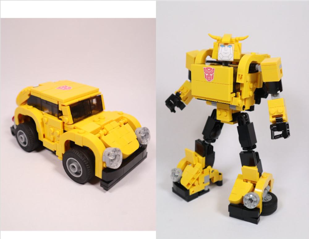 Lego Moc Transformers G1 Bumblebee Fully Transformable By