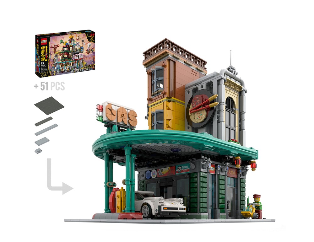 LEGO MOC Gas Station by BrickAtive | Rebrickable - Build with LEGO