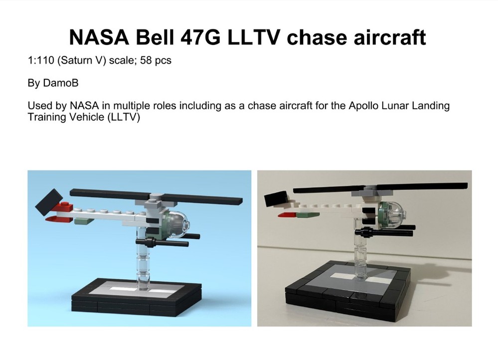 LEGO MOC DamoB's Bell 47G LLTV Chase Aircraft by DamoB | Rebrickable ...