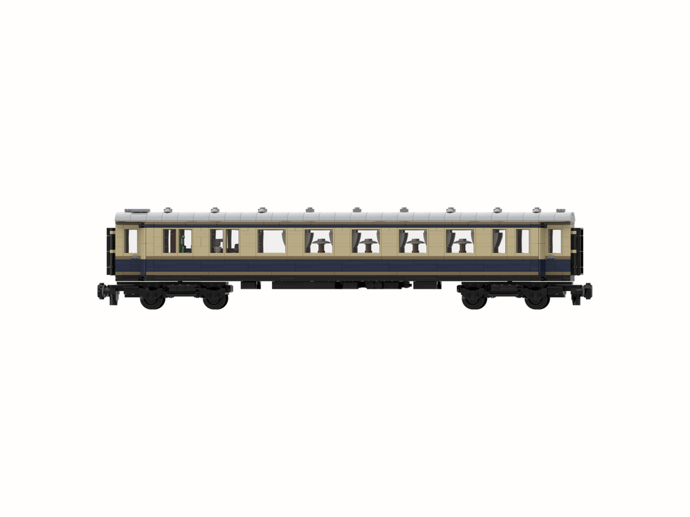 Lego Moc Historical Rheingold 1928 2nd Class Company Coach 8w By