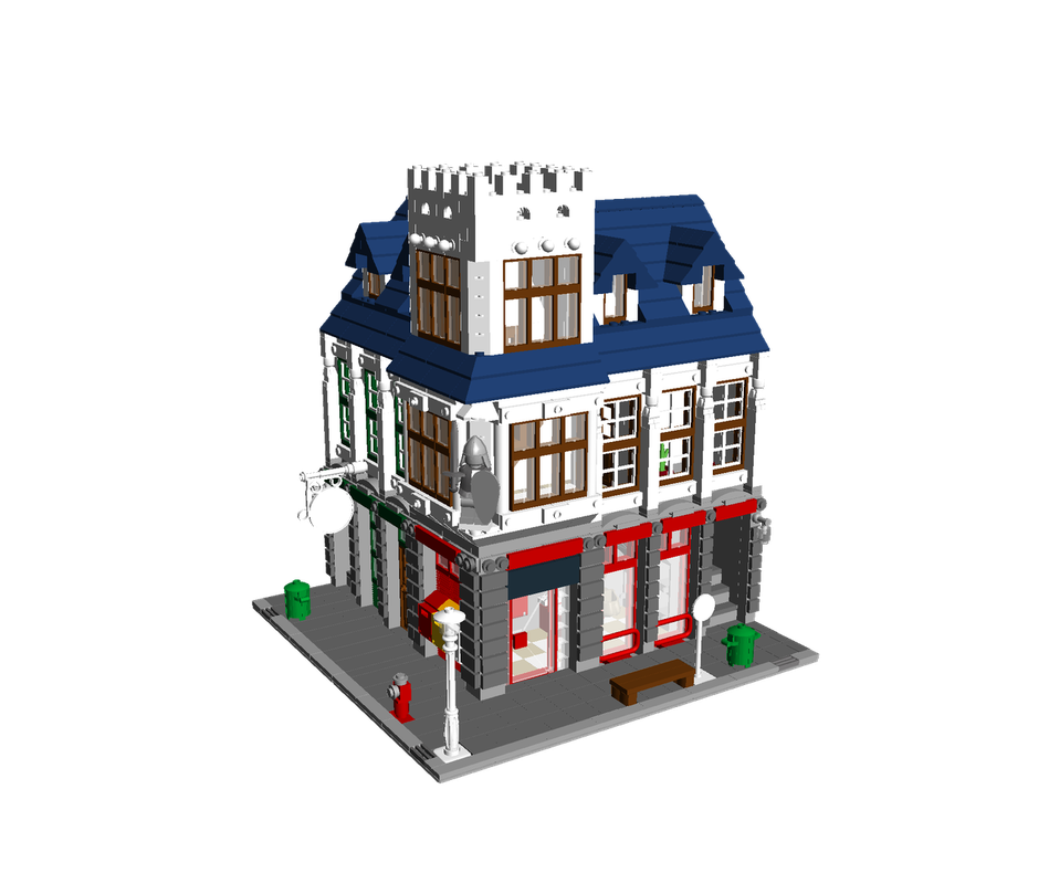 LEGO MOC Corner modular building 56. by rexss12 | Rebrickable - Build ...