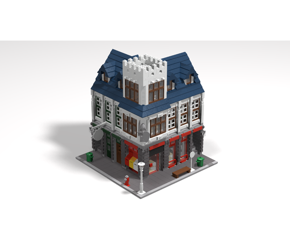 LEGO MOC-115077 Corner modular building 56. by rexss12 | Rebrickable ...