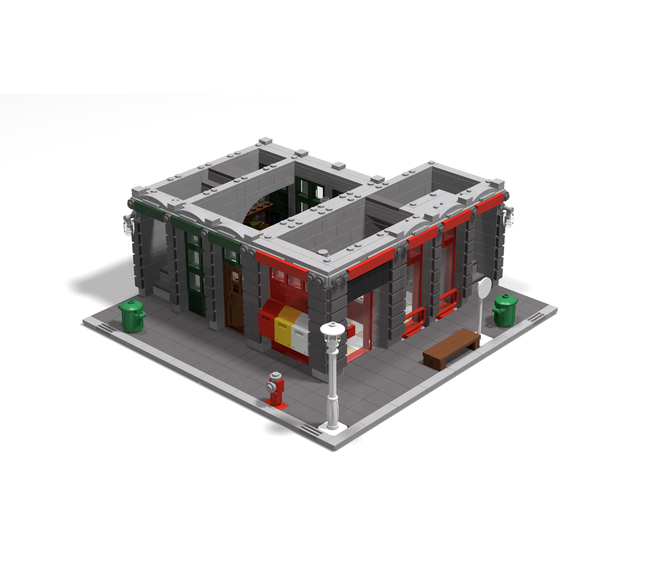 LEGO MOC Corner modular building 56. by rexss12 | Rebrickable - Build ...