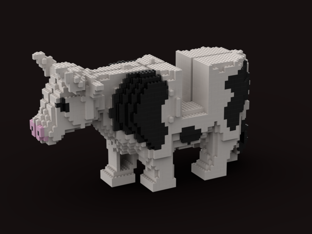 LEGO MOC lego sculpture cow by blackmaster | Rebrickable - Build with LEGO