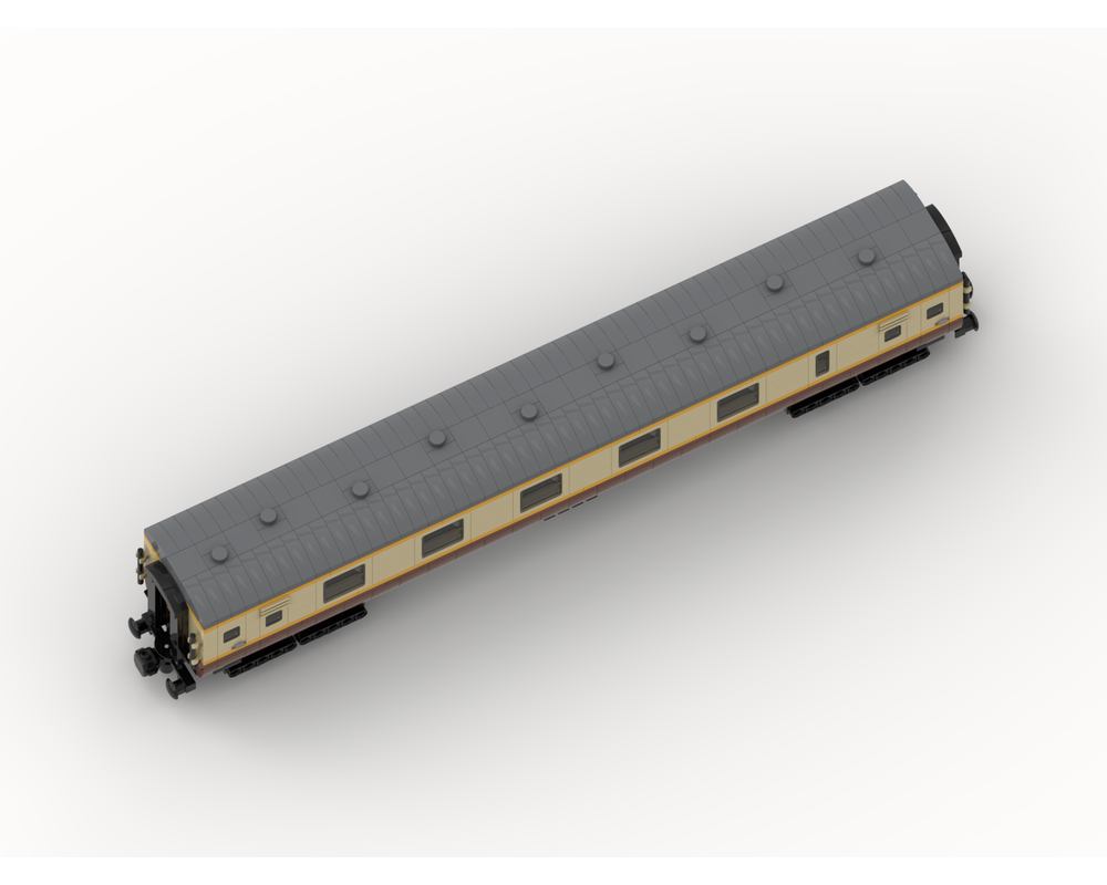 Lego Moc British Railways Mk1 1st Class Passenger Coach 8w By