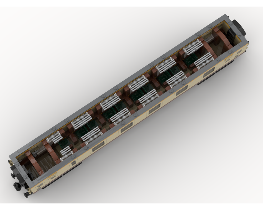 Lego Moc British Railways Mk1 1st Class Passenger Coach 8w By