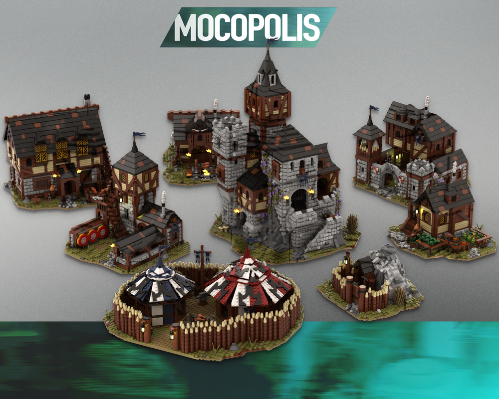 Lego Moc Medieval Village Part 3 By Mocopolis Rebrickable Build