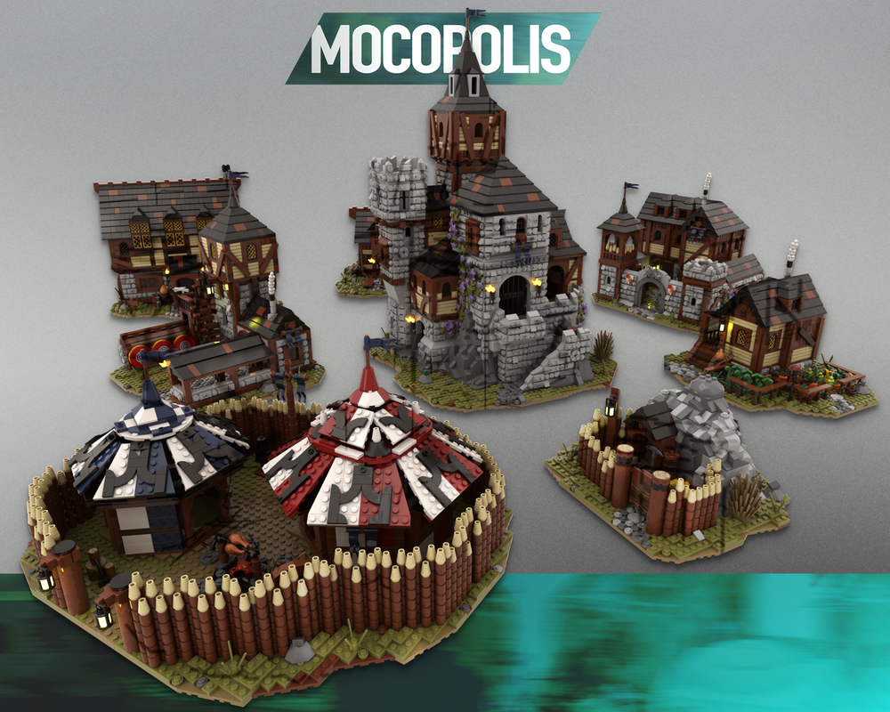 Lego Moc Medieval Village Part 3 By Mocopolis Rebrickable Build